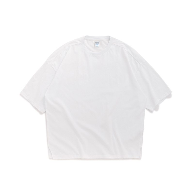 Oem Custom 220gms Heavyweight 100% Cotton Side Vent T shirts