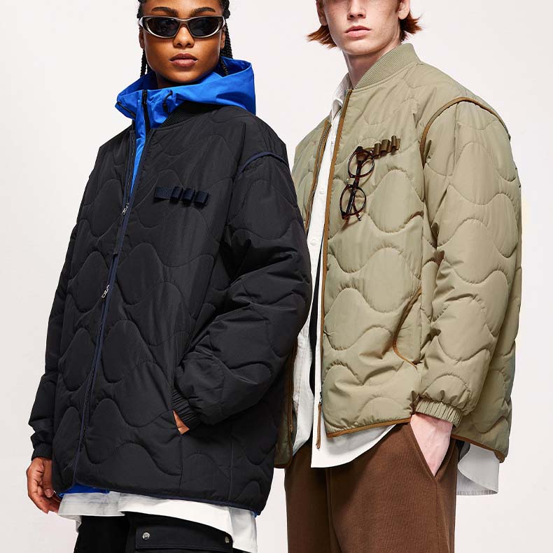 Custom Men's Quilted Cotton Jacket Jackets (100% Down)